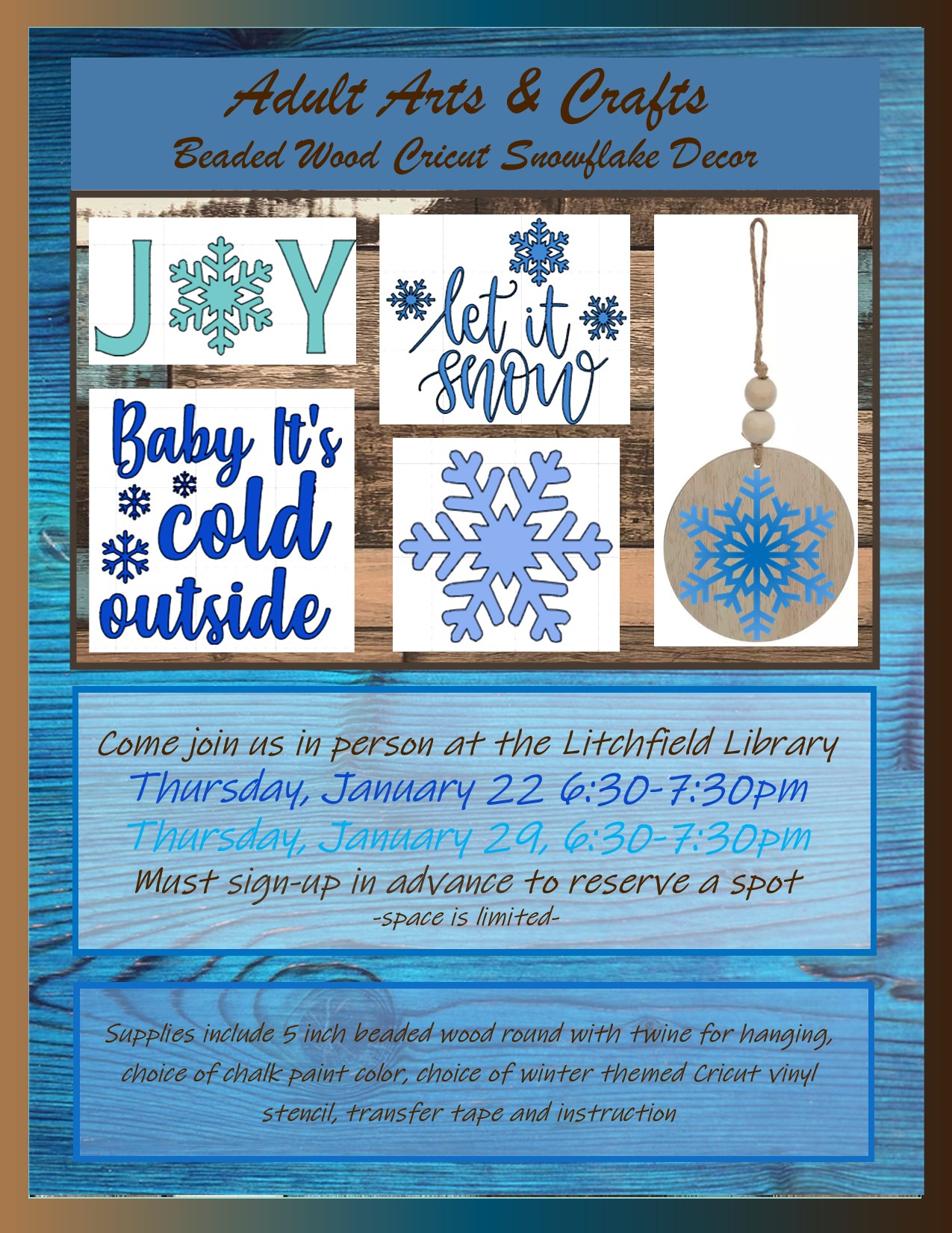 Litchfield Public Library | Adult Arts & Crafts: Beaded Wooden ...